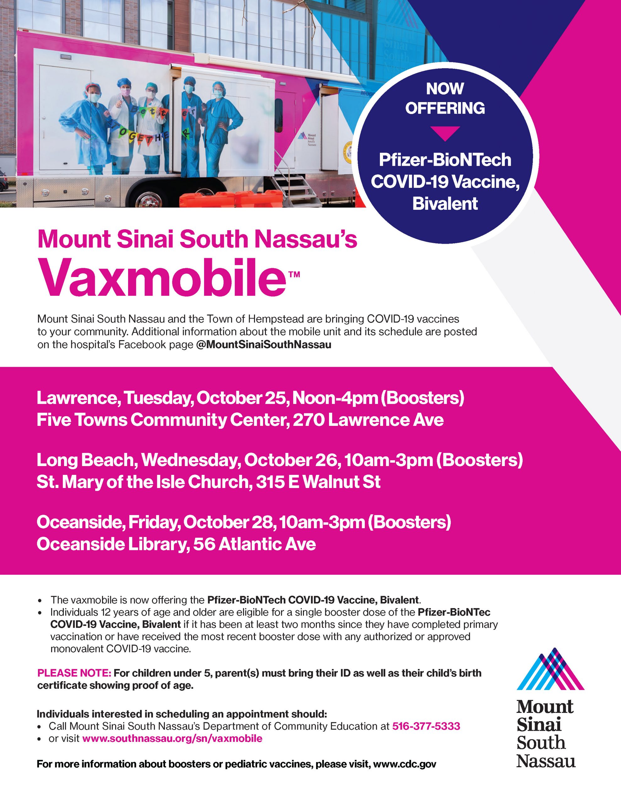 Mount Sinai South Nassau’s Vaxmobile™ comes to FTCC – Five Towns ...
